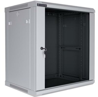 Linkbasic rack wall-mounting cabinet 19" 15U 600x600mm grey (üveg ajtó ...