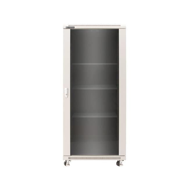 Linkbasic rack cabinet 19" 37U 600x1000mm szürke (smoky-gray glass ...