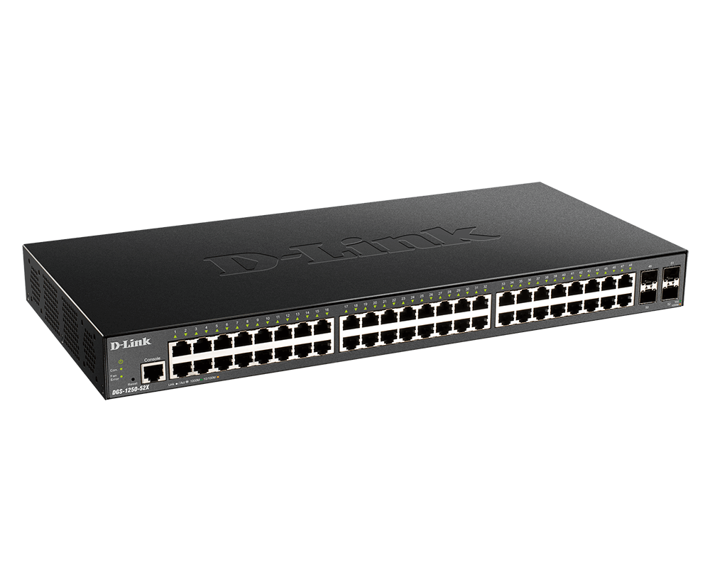 D-Link 48-port Gigabit Smart Managed Switch with 4x 10G SFP+ ports ...