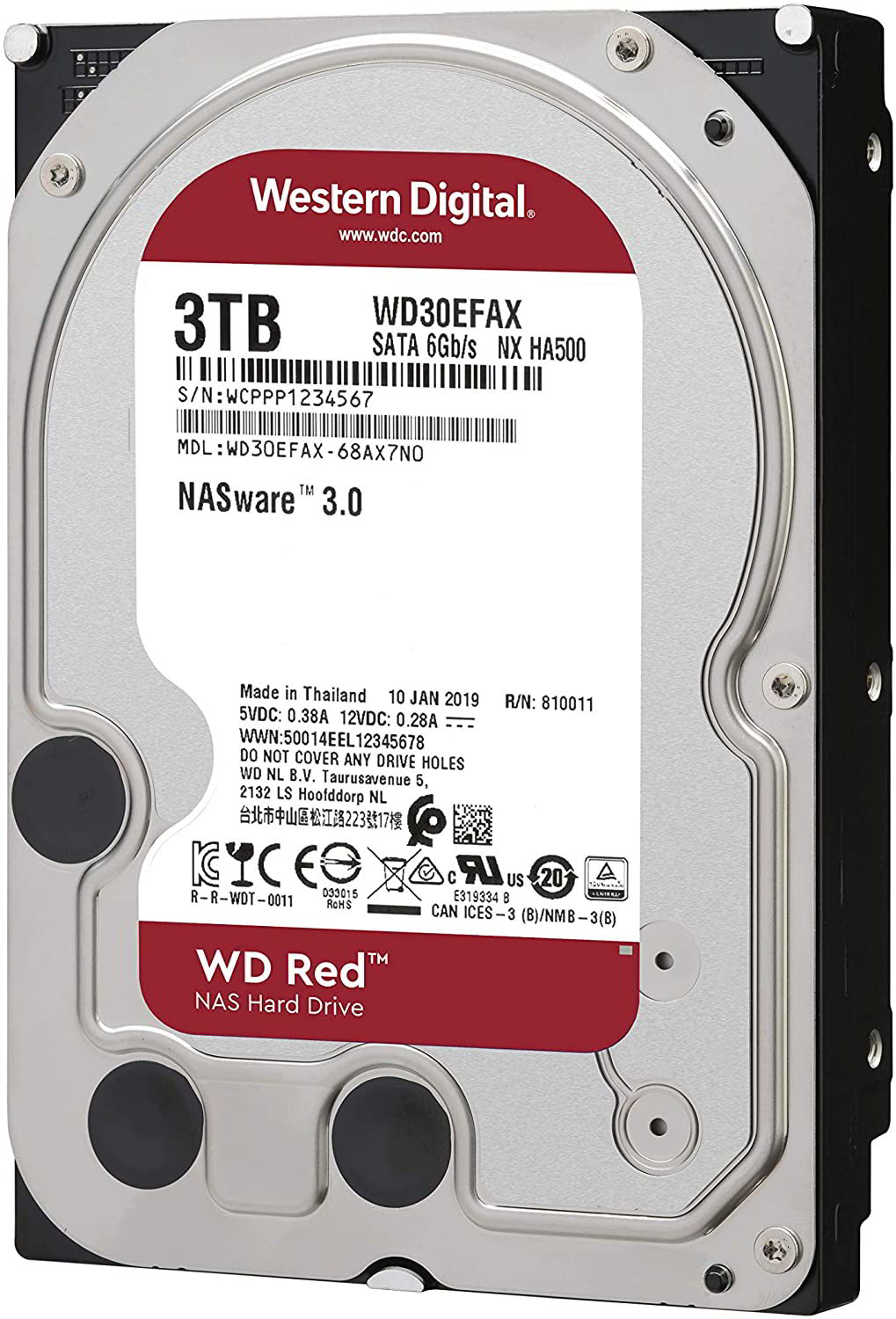 Western Digital 3TB Red 5400rpm 256MB 3,5" SATA3 NAS Drive - WD30EFAX ...