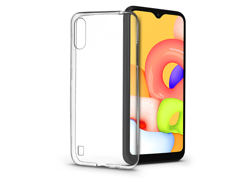 Samsung A015F Galaxy A01 hátlap - Soft Clear - transparent - bevachip.hu