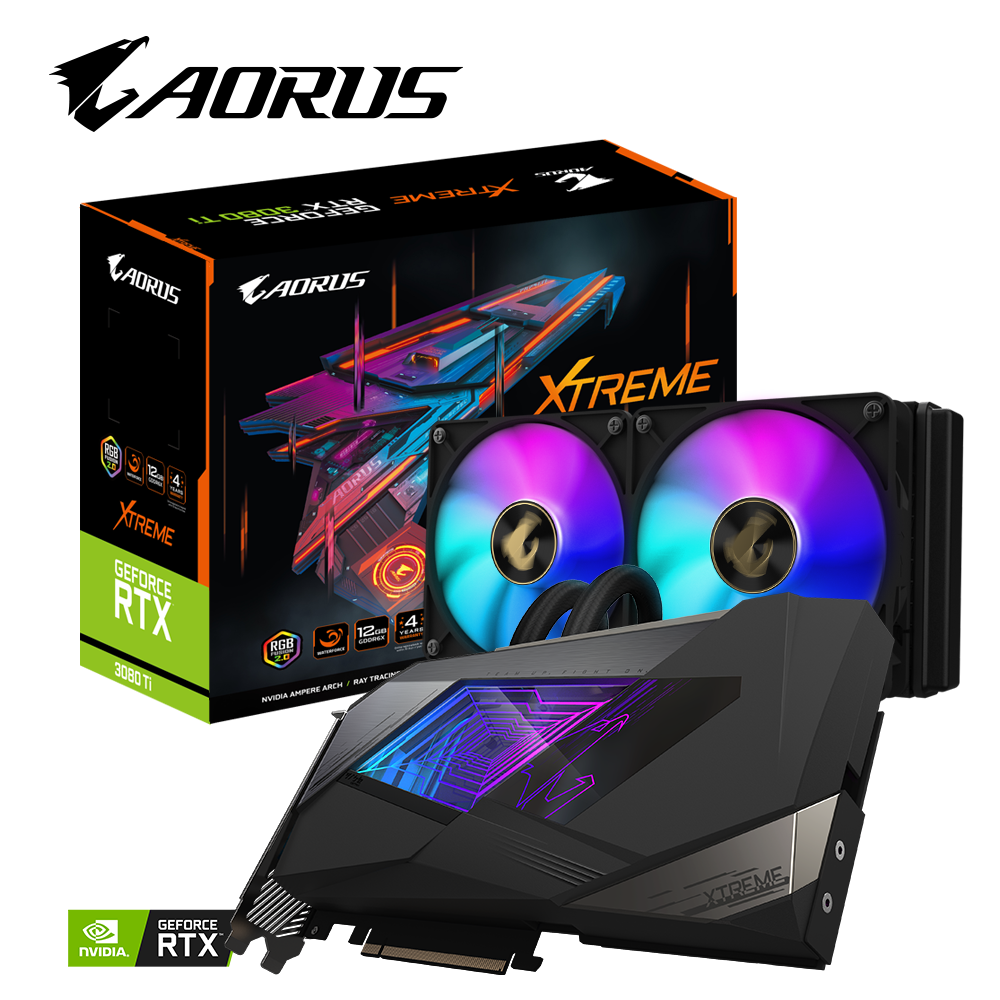 Gigabyte GeForce RTX 3080Ti 12GB GDDR6X AORUS XTREME WATERFORCE 12G OC ...