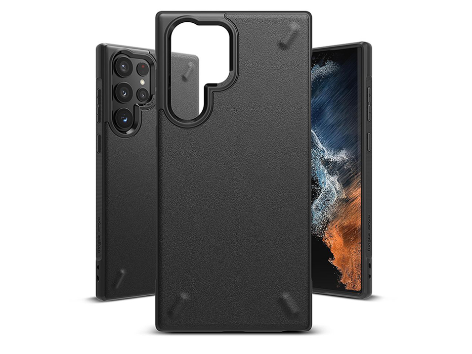 Samsung S908B Galaxy S22 Ultra 5G ütésálló hátlap - Ringke Onyx - black ...