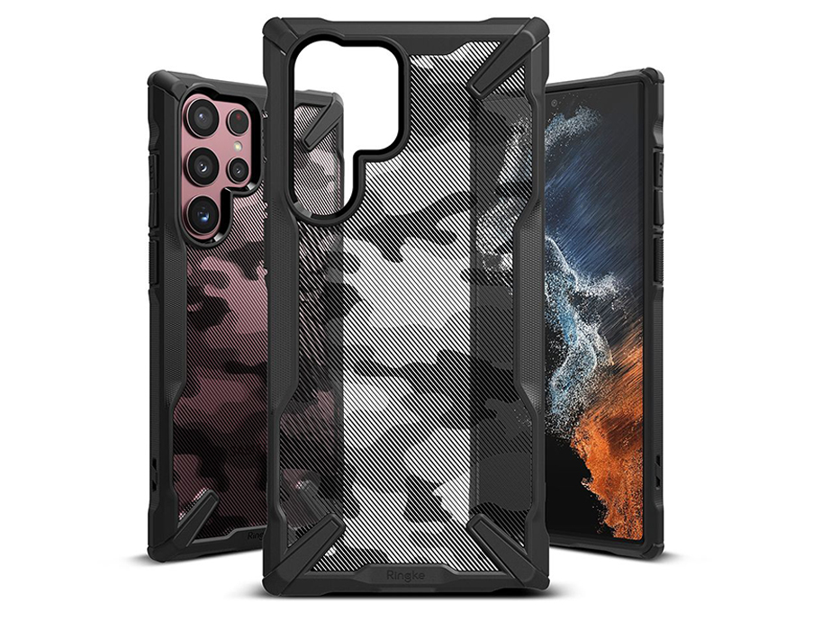Samsung S908B Galaxy S22 Ultra 5G ütésálló hátlap - Ringke Fusion X ...